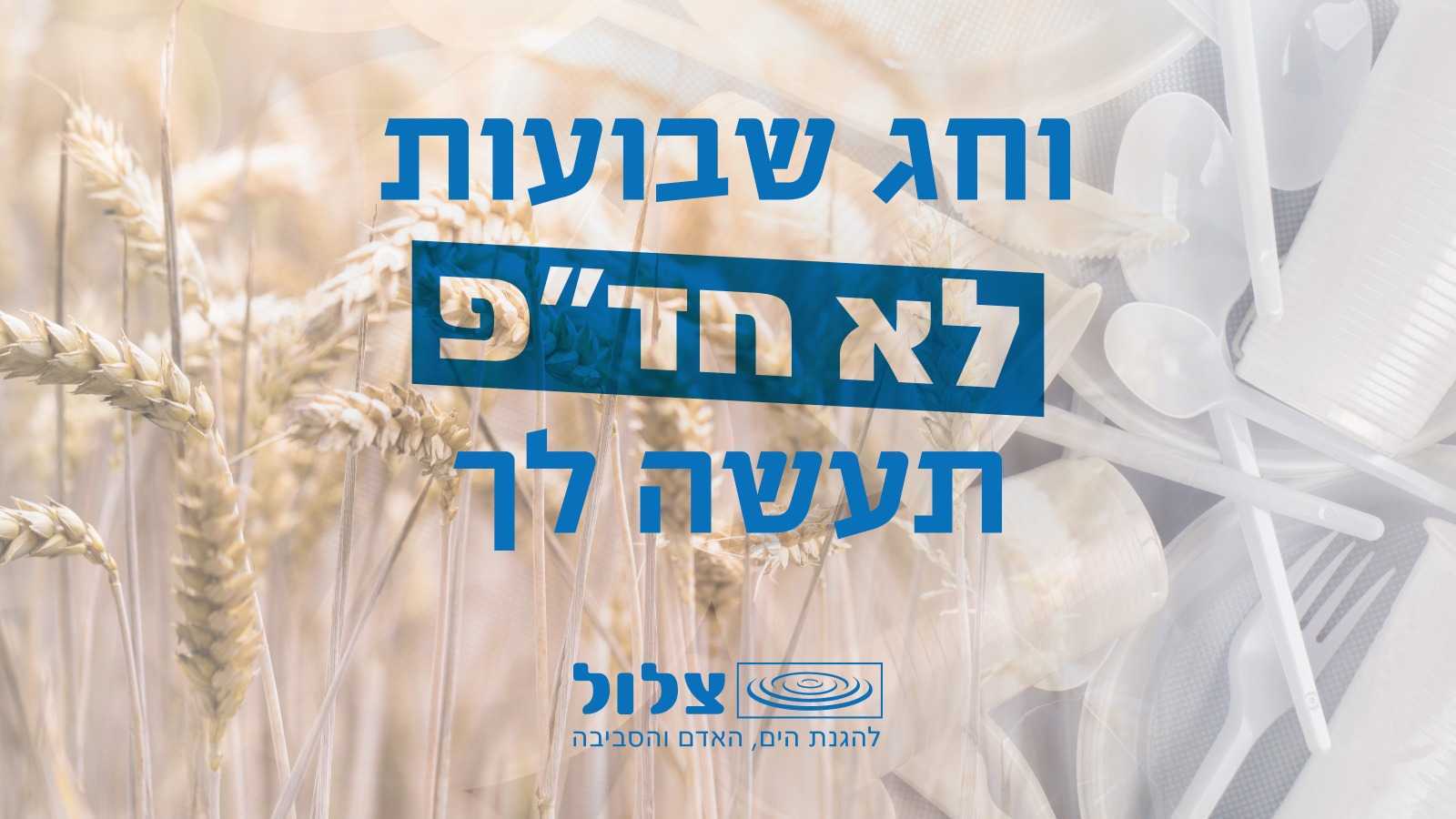 חג שבועות שמח – ללא חד פעמי | צלול – עמותה להגנת הים החופים והנחלים